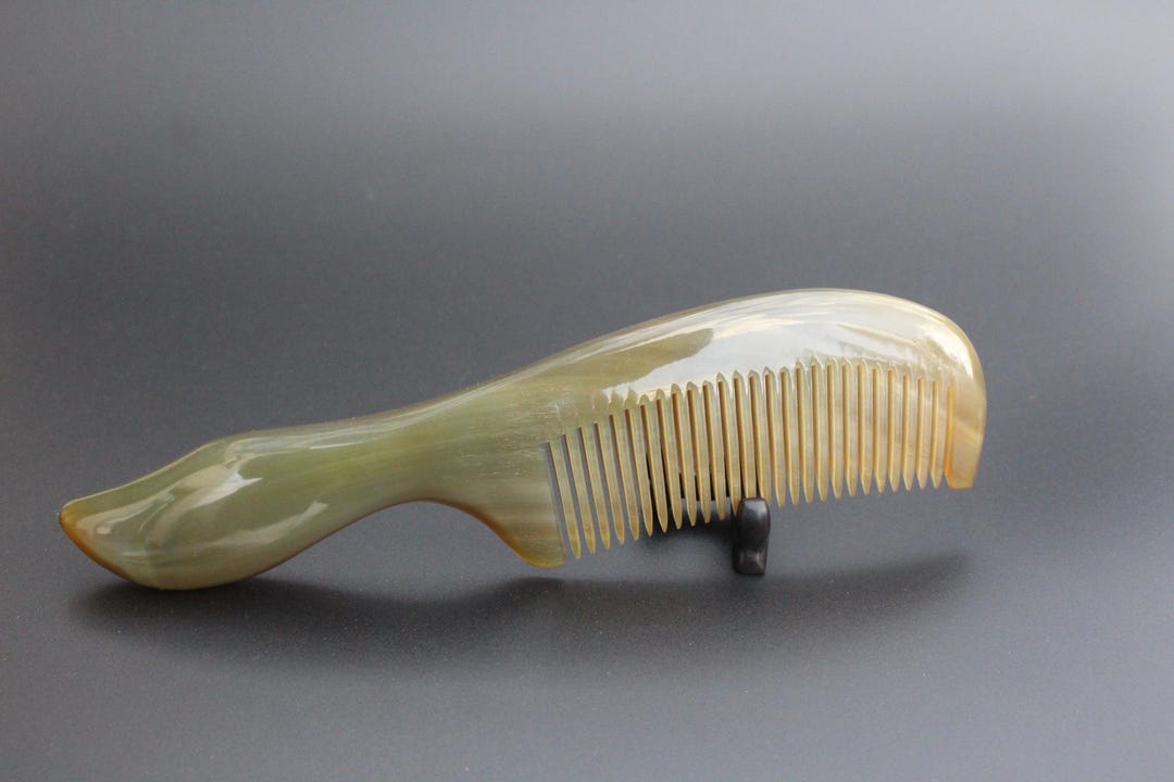 Personalized Natural Buffalo Pocket Horn Comb | Wide Tooth Comb ...
