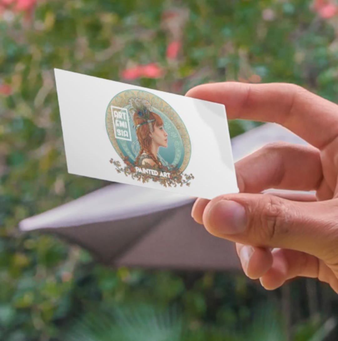 Personalized Portrait Business Cards, Your Painted Business Card - Etsy