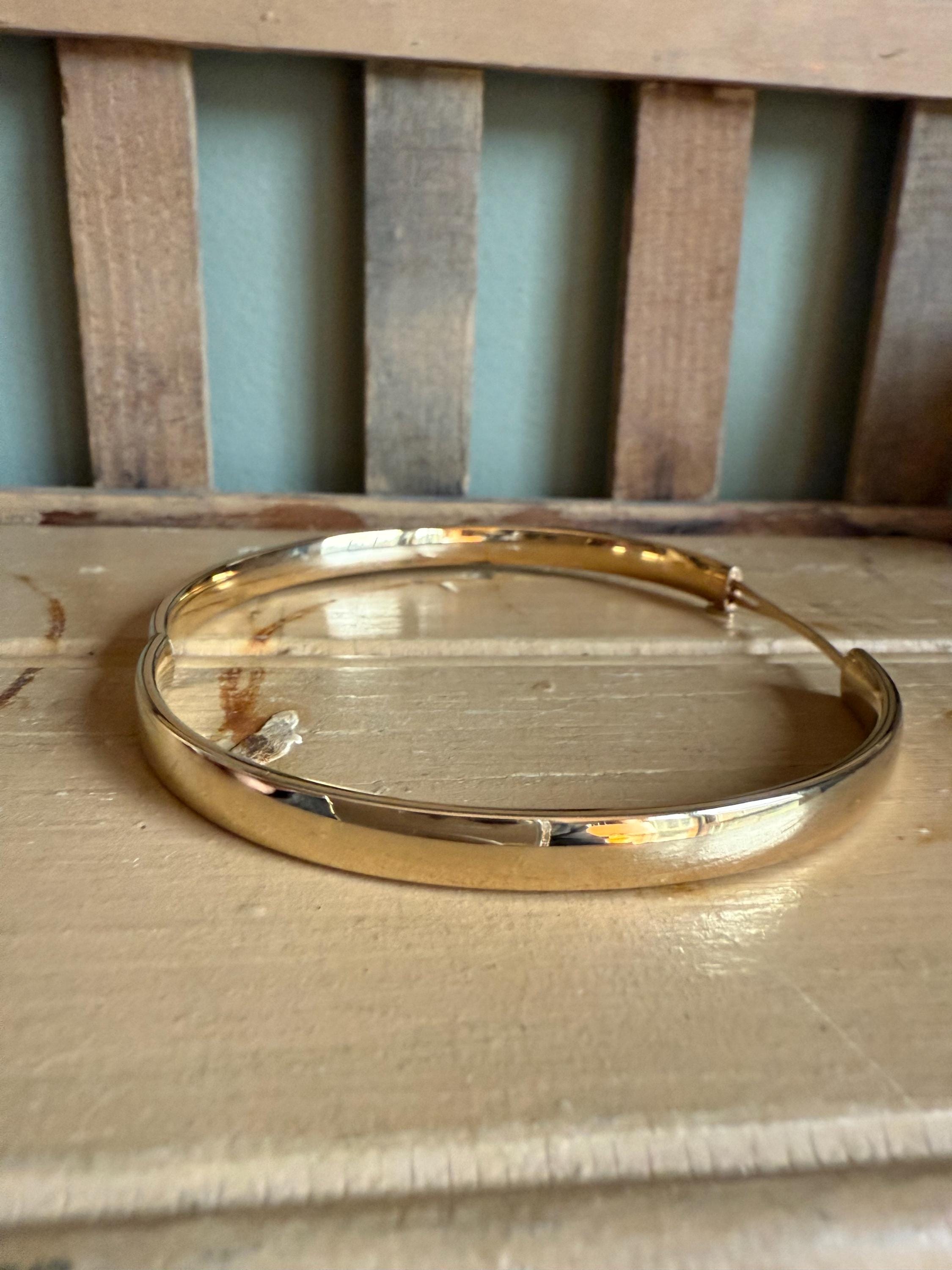 14K Yellow Gold Oval Bracelet by Eternagold Excellent Condition - Etsy