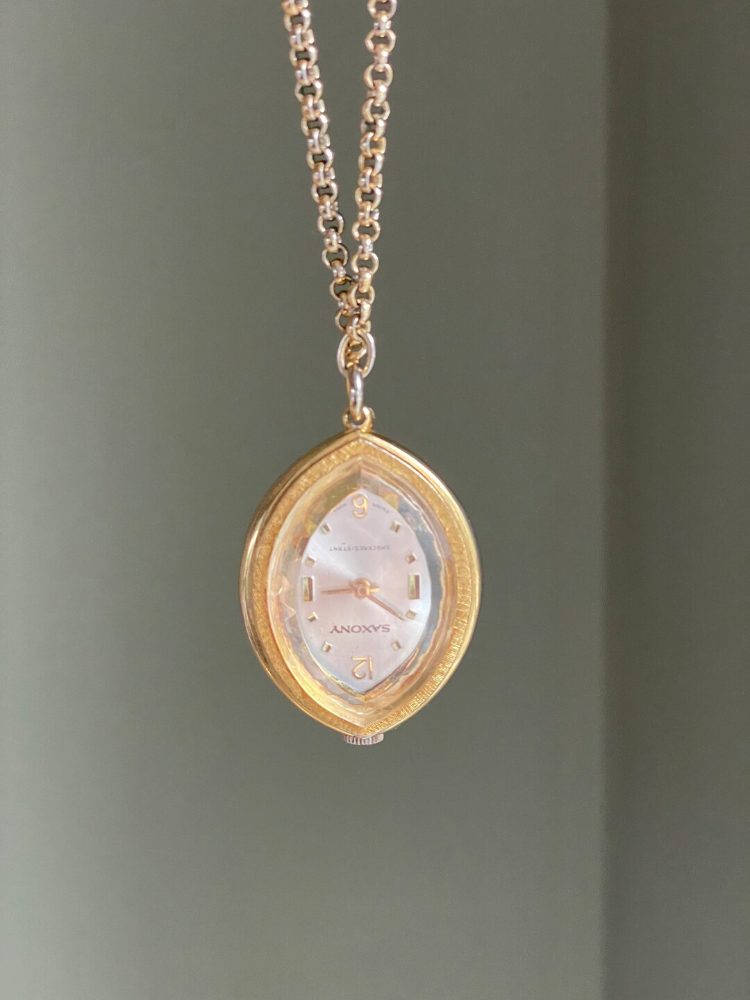 1960 1970 Vintage Gold Tone Working Saxony Watch Pendant - Etsy