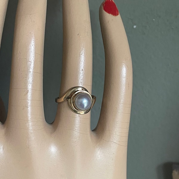 14k Pearl Ring - Etsy