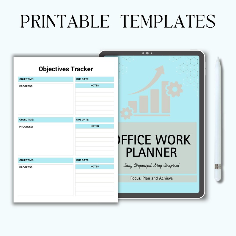 Printable Office Work Planner, Office Tasks Planner, Work Planner ...