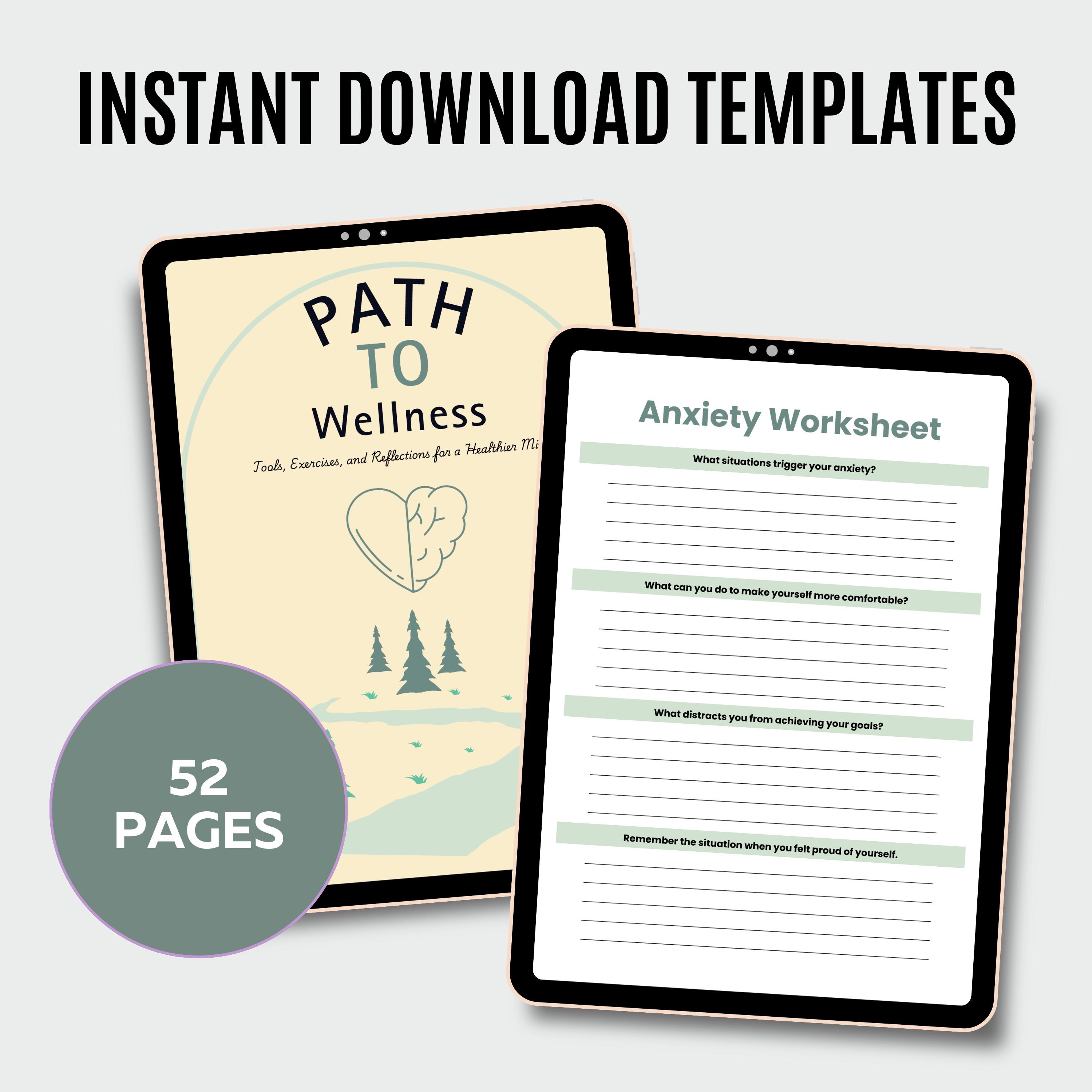 Printable Mental Health Journal, Anxiety Journal, Mental Health ...