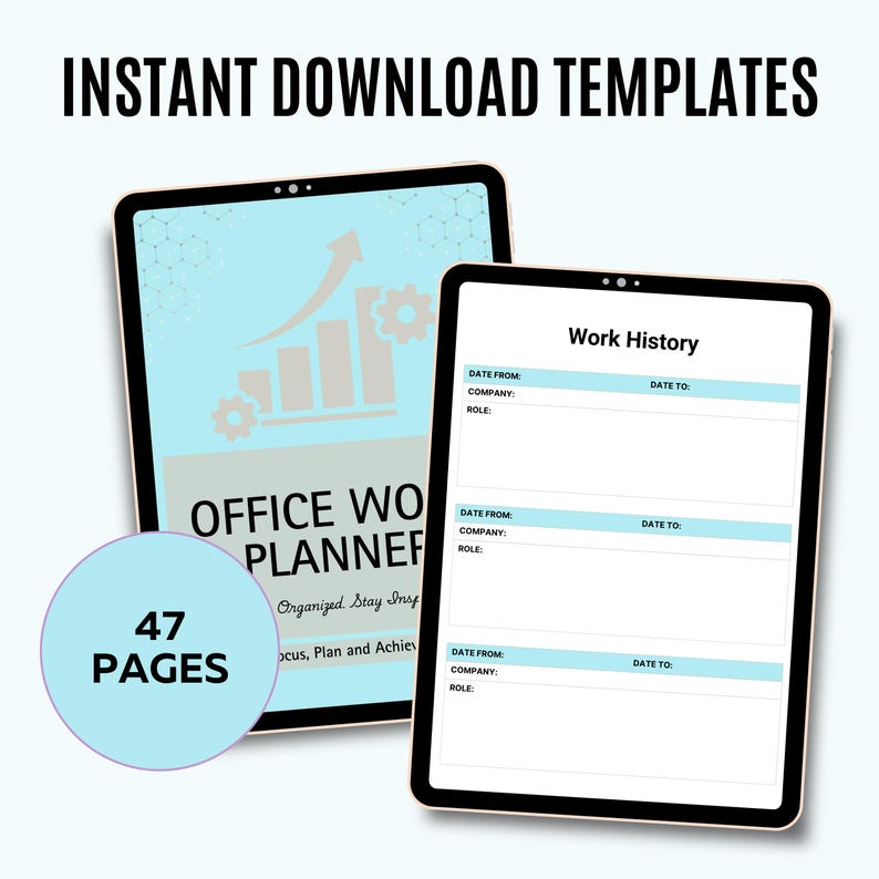 Printable Office Work Planner, Office Tasks Planner, Work Planner ...
