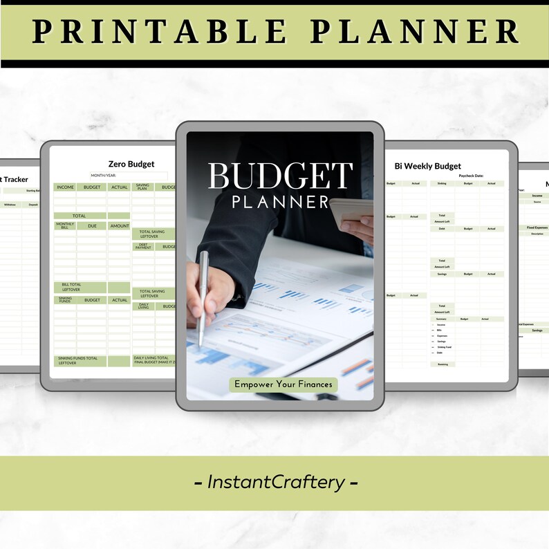 Printable Budget Planner, Finance Weekly Monthly Financial Budget ...