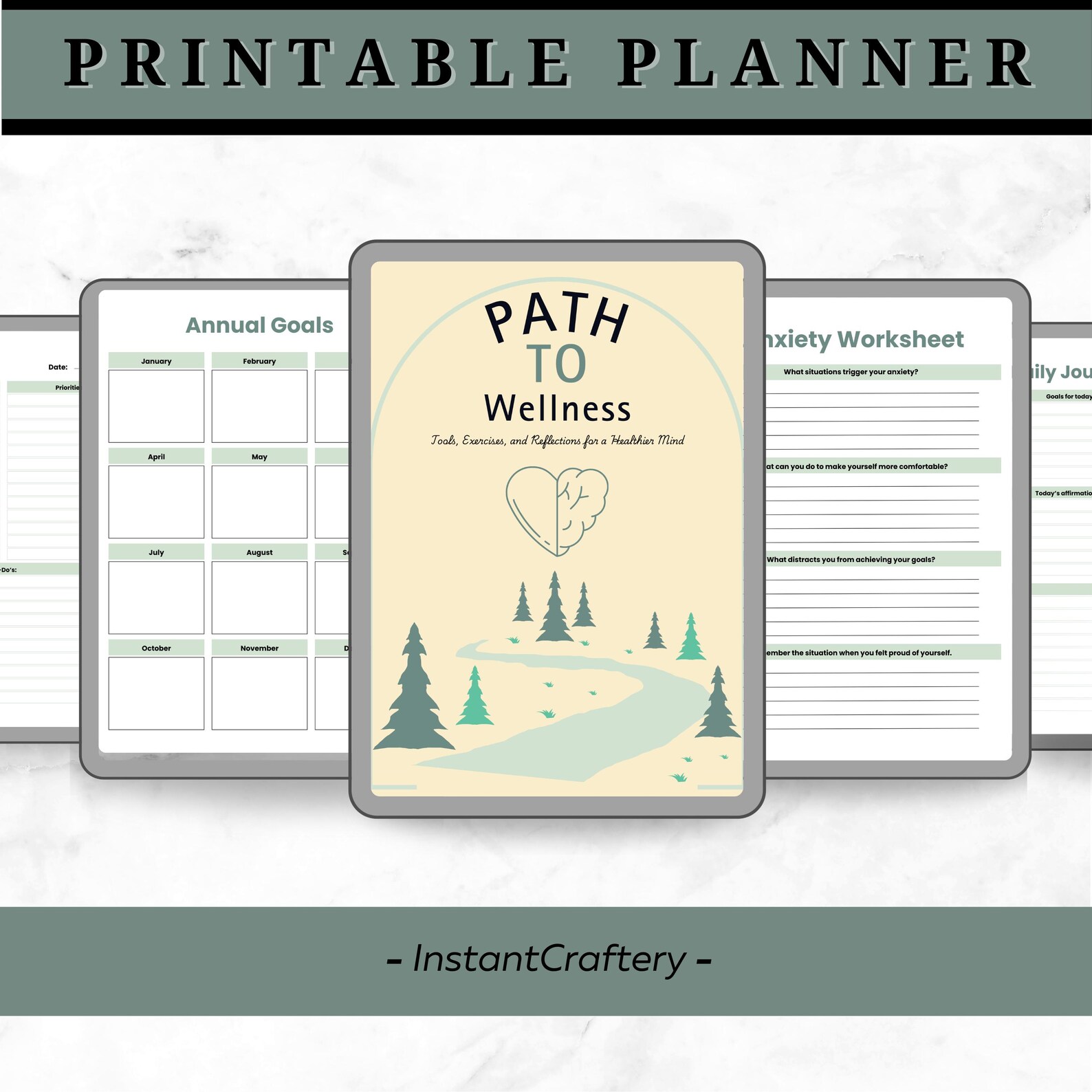 Printable Mental Health Journal, Anxiety Journal, Mental Health ...