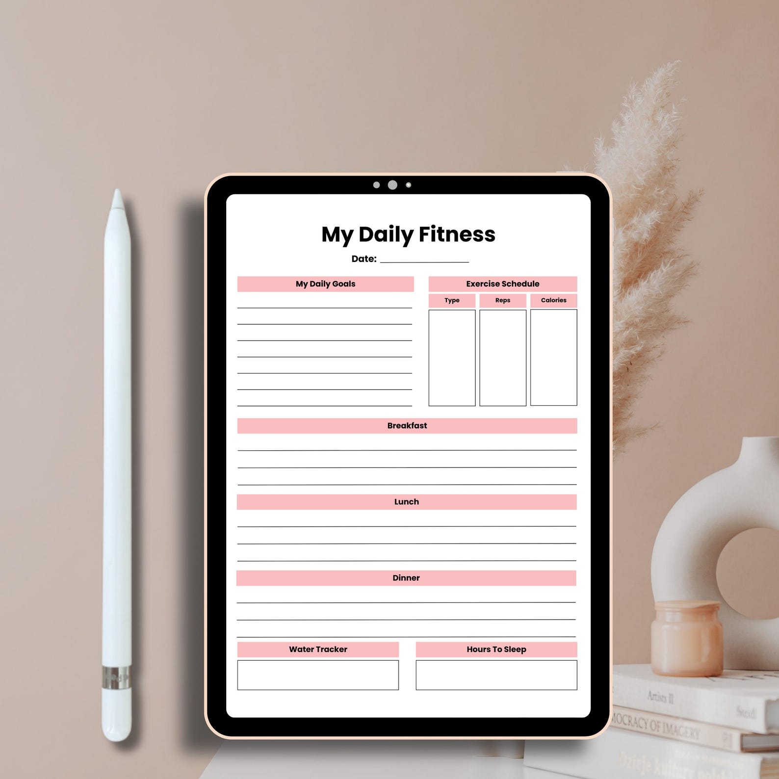 Printable Fitness Planner, Printable Health Fitness Planner Bundle ...