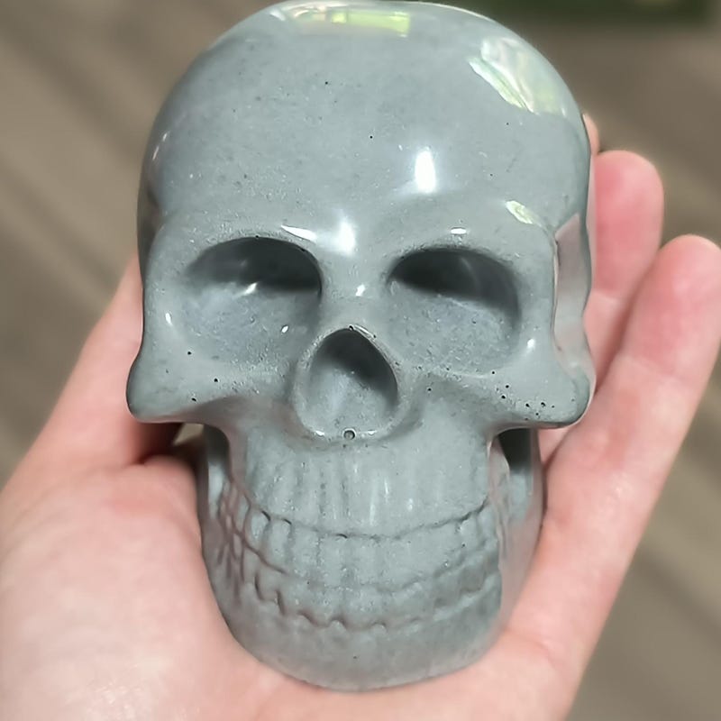 Concrete Skull - Etsy