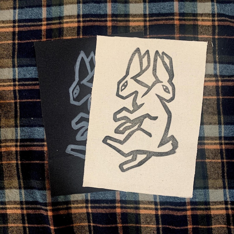 2 Rabbits Folk Art - Etsy