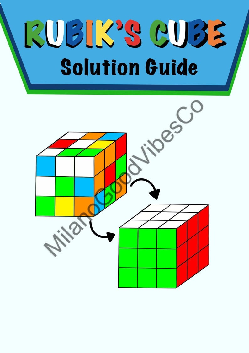 Rubik's Cube Step-by-step Solution Guide - Etsy