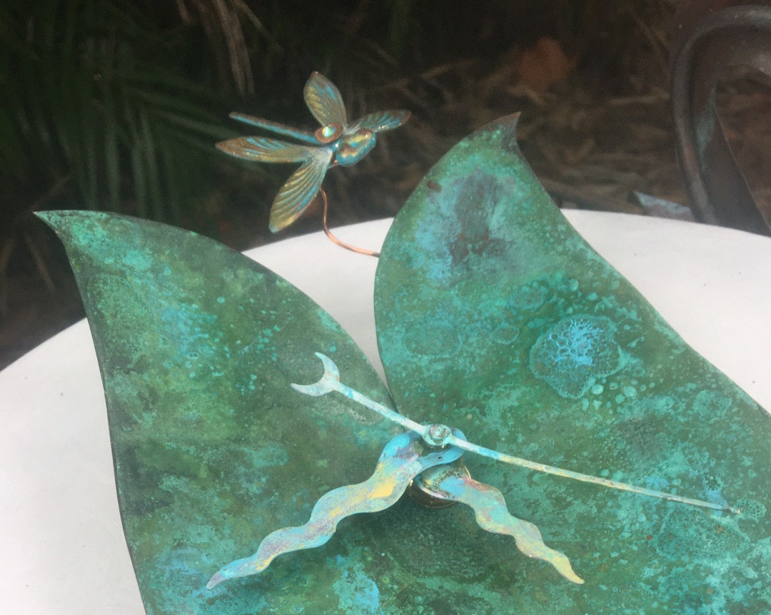 Elephant Ear Clock Verdigris Clock Nature Theme Clock - Etsy