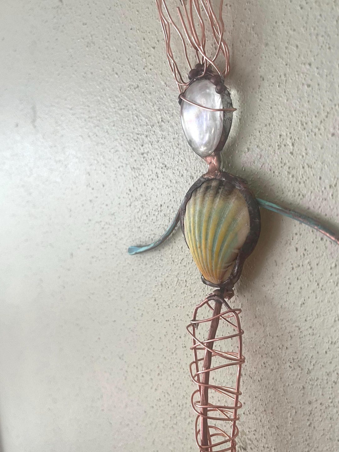 Sculptural Copper Mermaid: Beach Decor, Mermaid Art, Handmade - Etsy