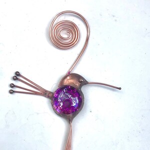 Handmade Hummingbird, Decoration, Copper, Glass, Hostess Gift, Hang ...
