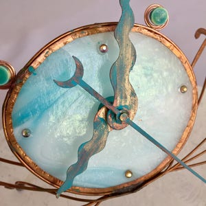 Crab clock glass clock nautical decor nautical clock | Etsy