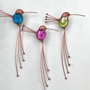 Handmade Hummingbird, Decoration, Copper, Glass, Hostess Gift, Hang ...