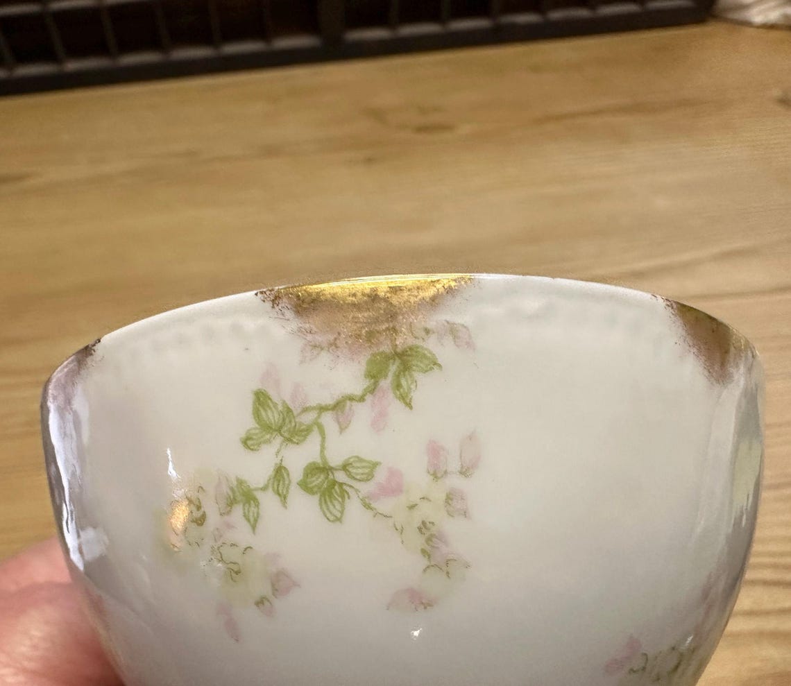 RARE Antique Haviland & Co France Limoges Teacup Schleiger 67 Pattern ...