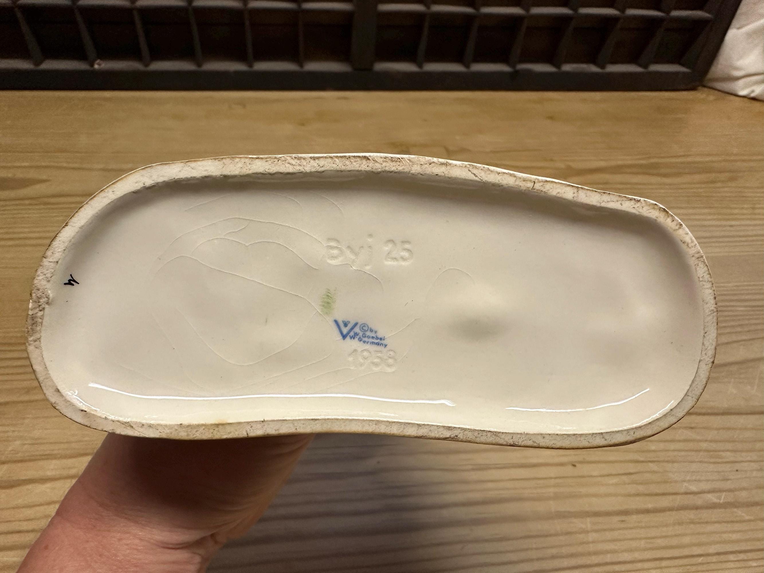 Vintage W Goebel Figurine W Germany 1958 by Charlot Byj Putting on the ...