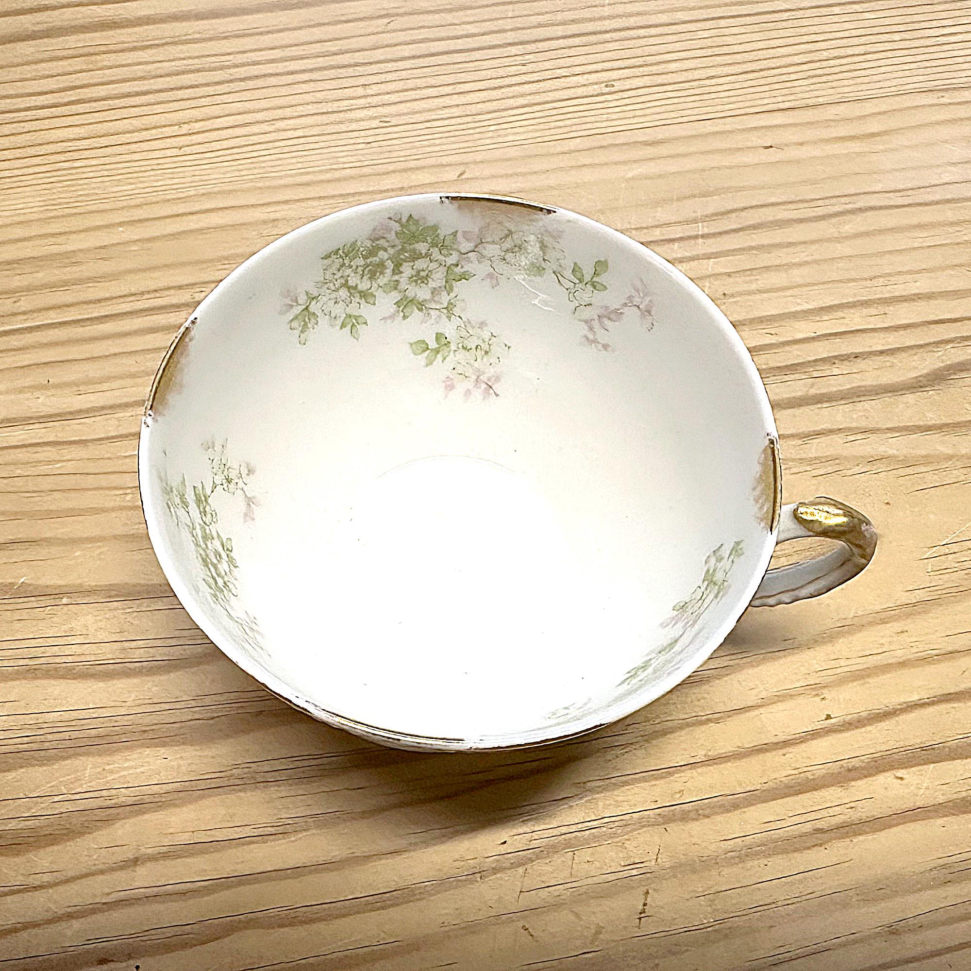 RARE Antique Haviland & Co France Limoges Teacup Schleiger 67 Pattern ...