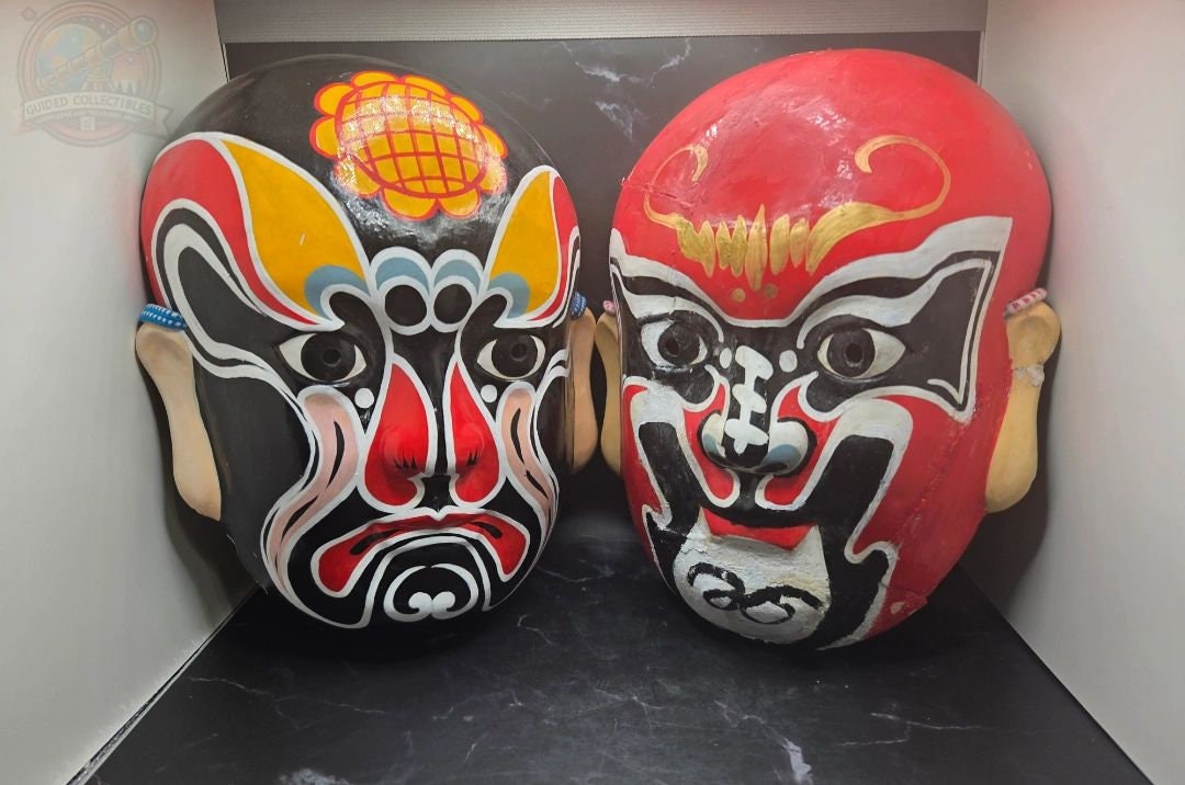 Hand-painted Ceramic Masks Set Traditional Chinese Peking Opera Style ...