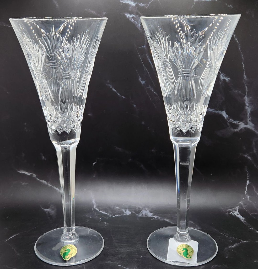 Waterford Crystal Millennium Collection Champagne Flutes Prosperity ...
