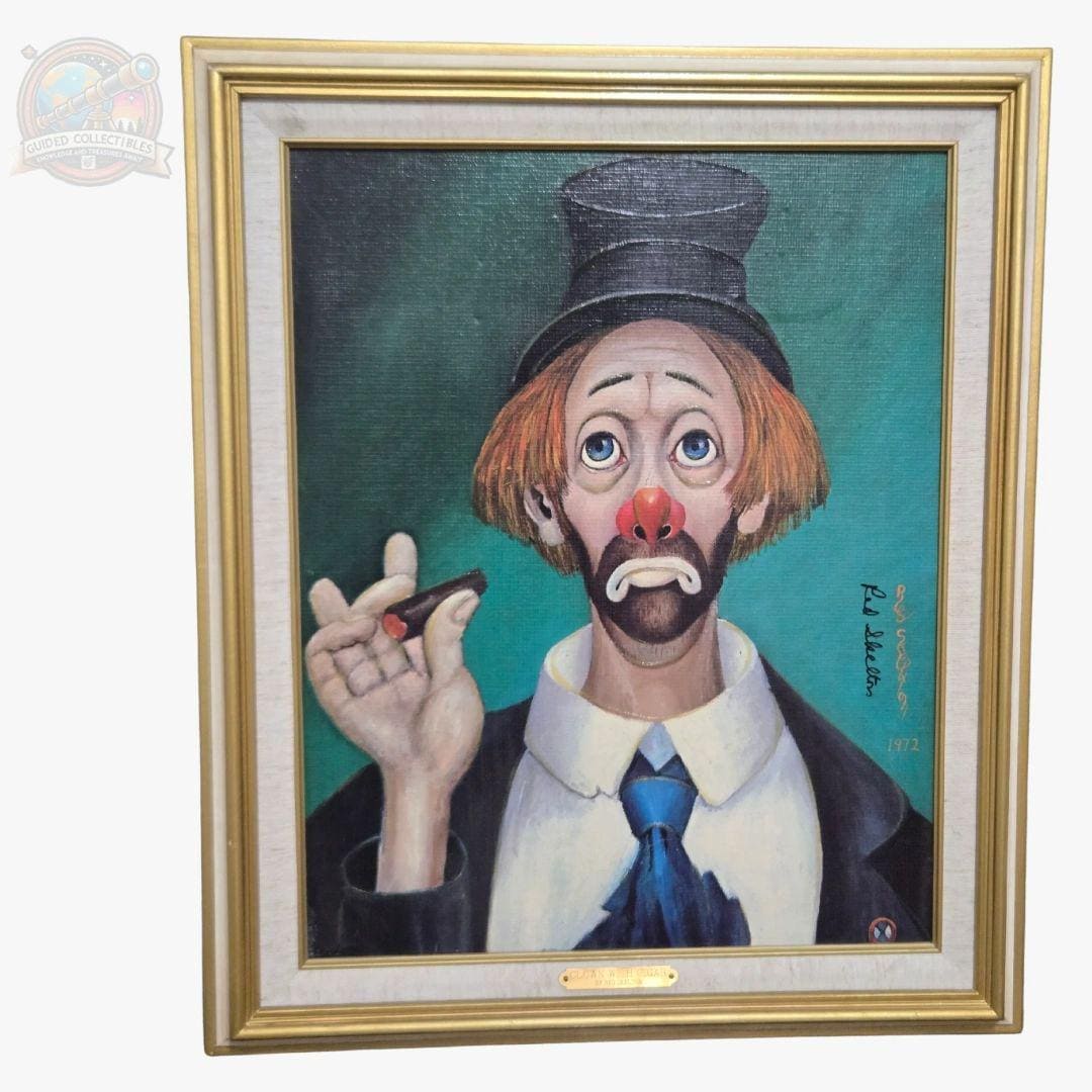 Red Skelton "cigar Clown" Canvas: Signed Limited Edition With Coas - Etsy