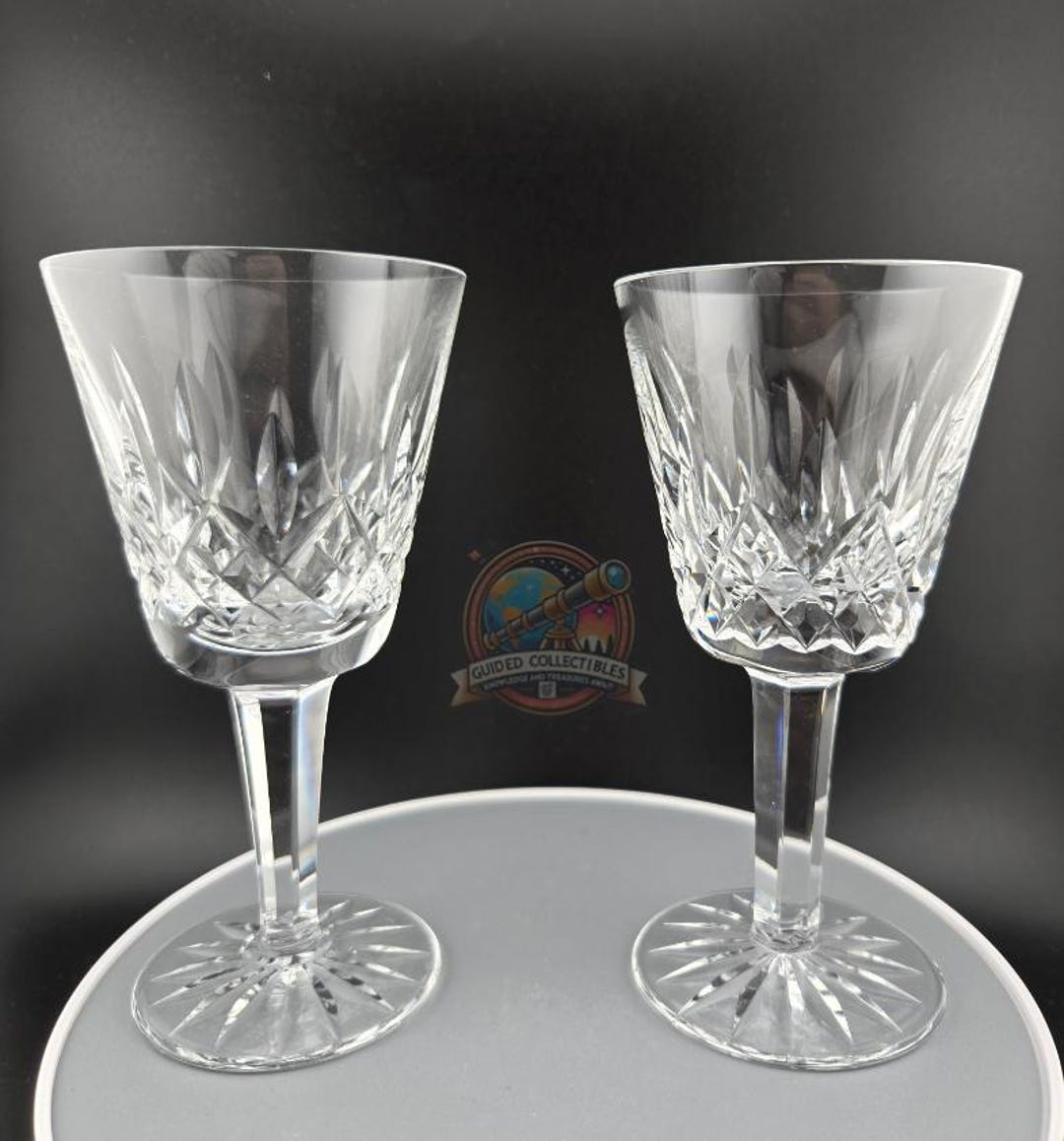Waterford Crystal Lismore Wine Glasses Set of 2 | Irish Cut Crystal ...
