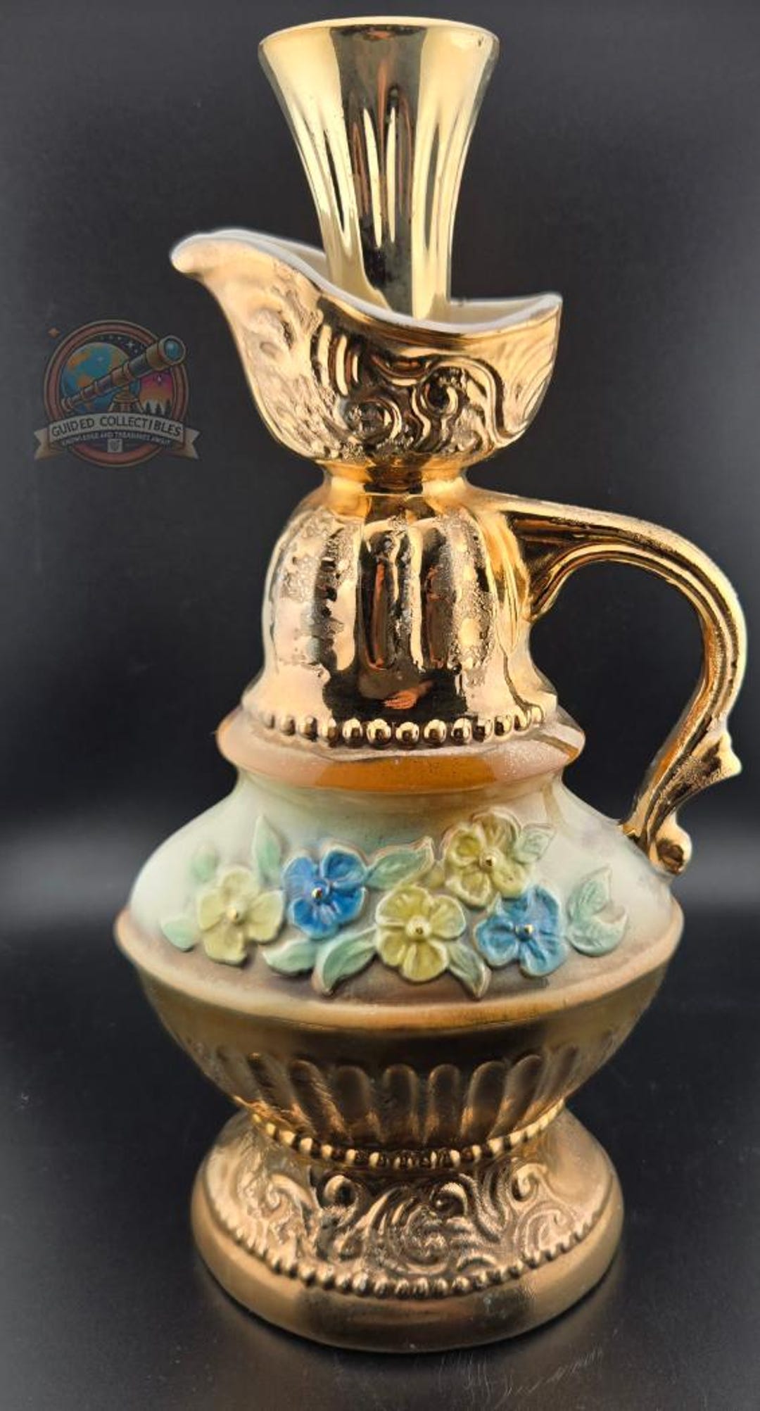 1976 Beam Regal China Gold Floral Decanter – 12" Vintage Collectible ...