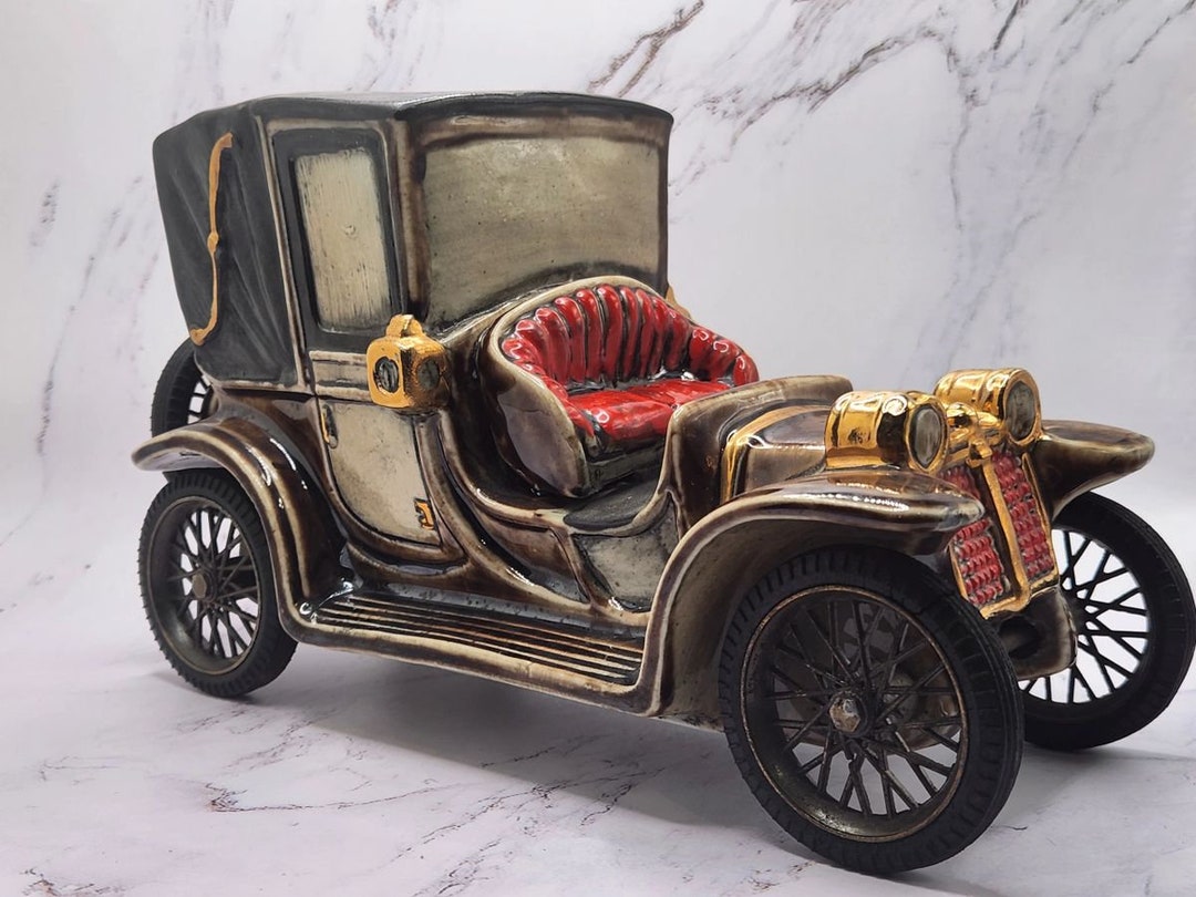 Vintage 1908 Hand-painted Porcelain Car With Gold Accents | Unique ...