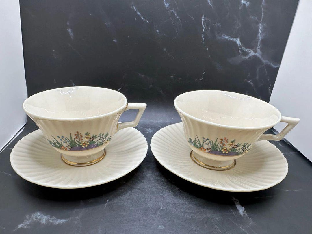 Lenox Rutledge Tea Cup & Saucer Set - Elegant Floral Design - Buy 1 to ...