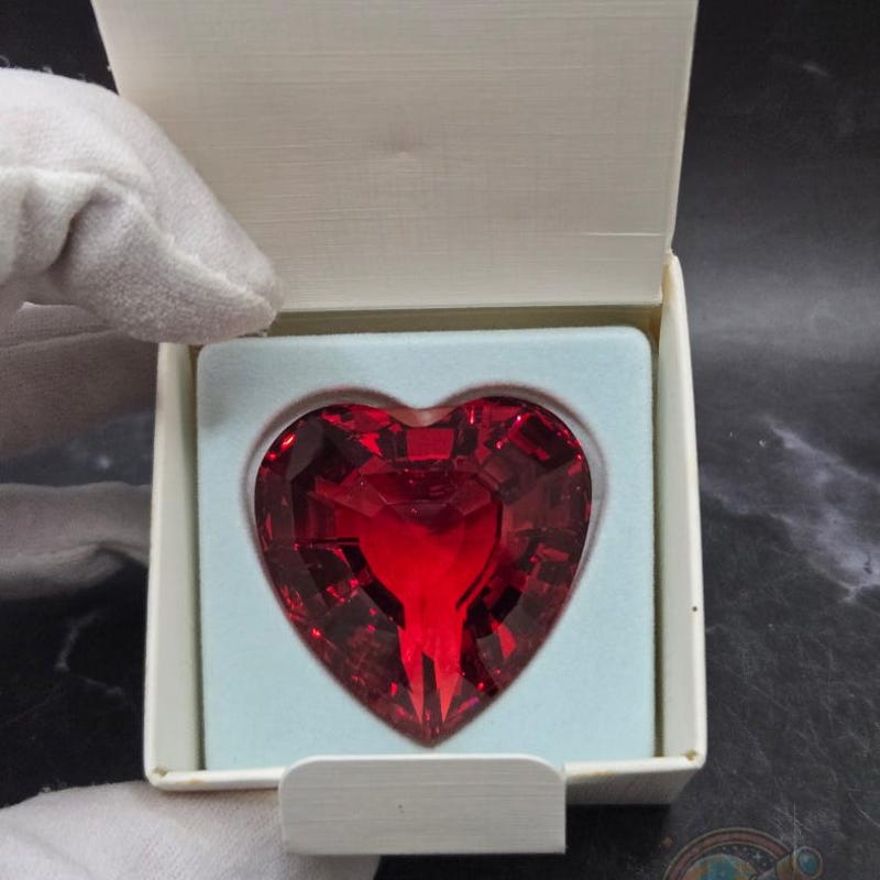 Red Crystal Heart - Etsy
