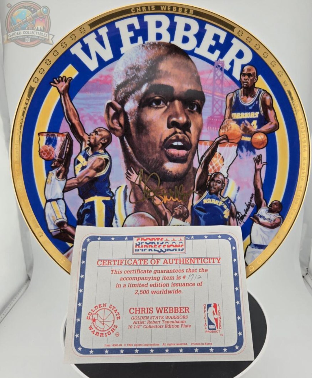 1994 Chris Webber NBA Collector Plate – Limited Edition Sports ...