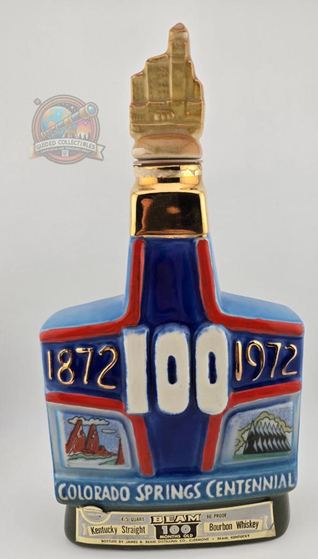 1972 Jim Beam Colorado Springs Centennial Decanter – Limited Edition ...