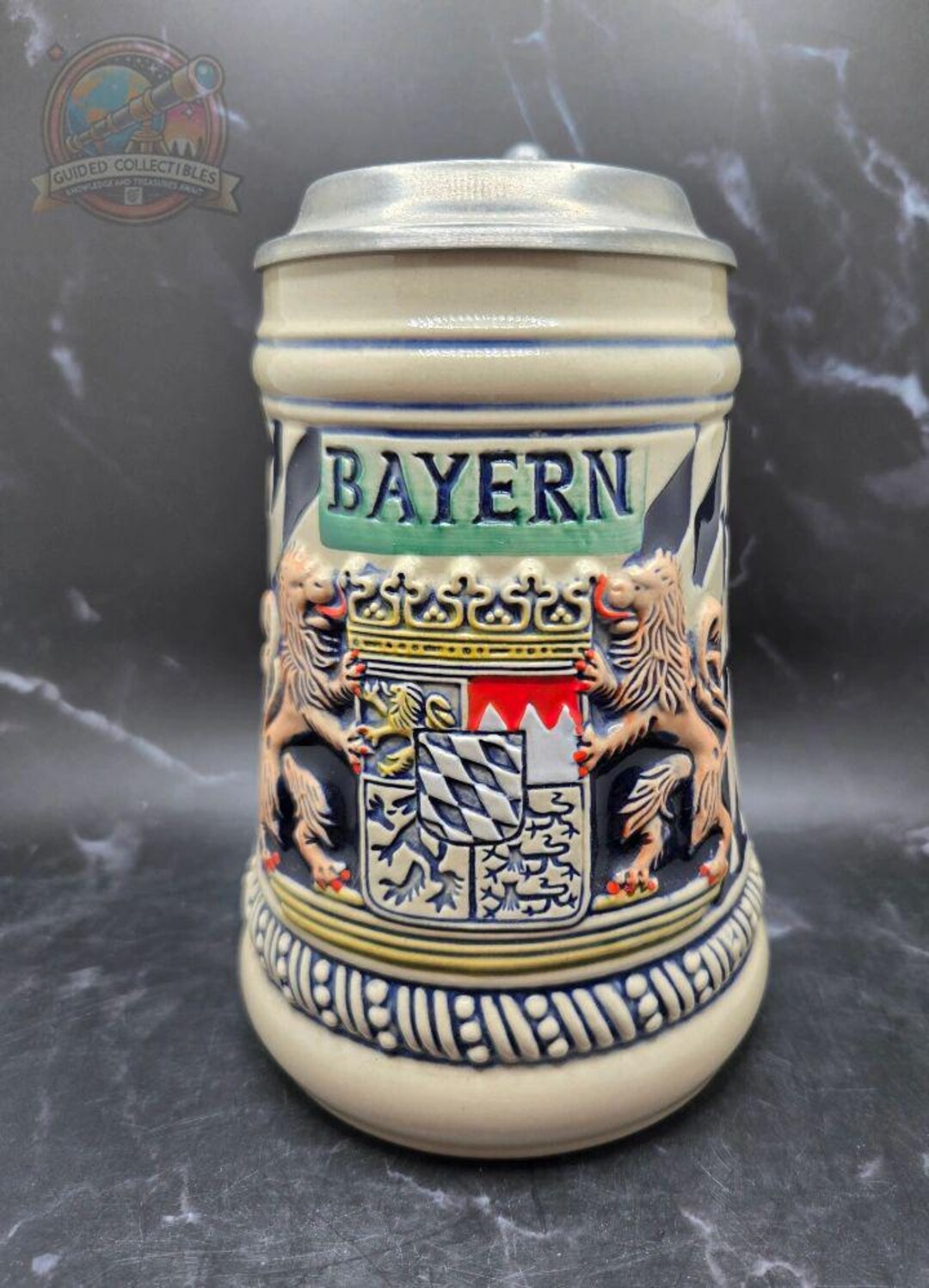 Authentic GERZ Bayern Beer Stein With Pewter Lid - Vintage West Germany ...
