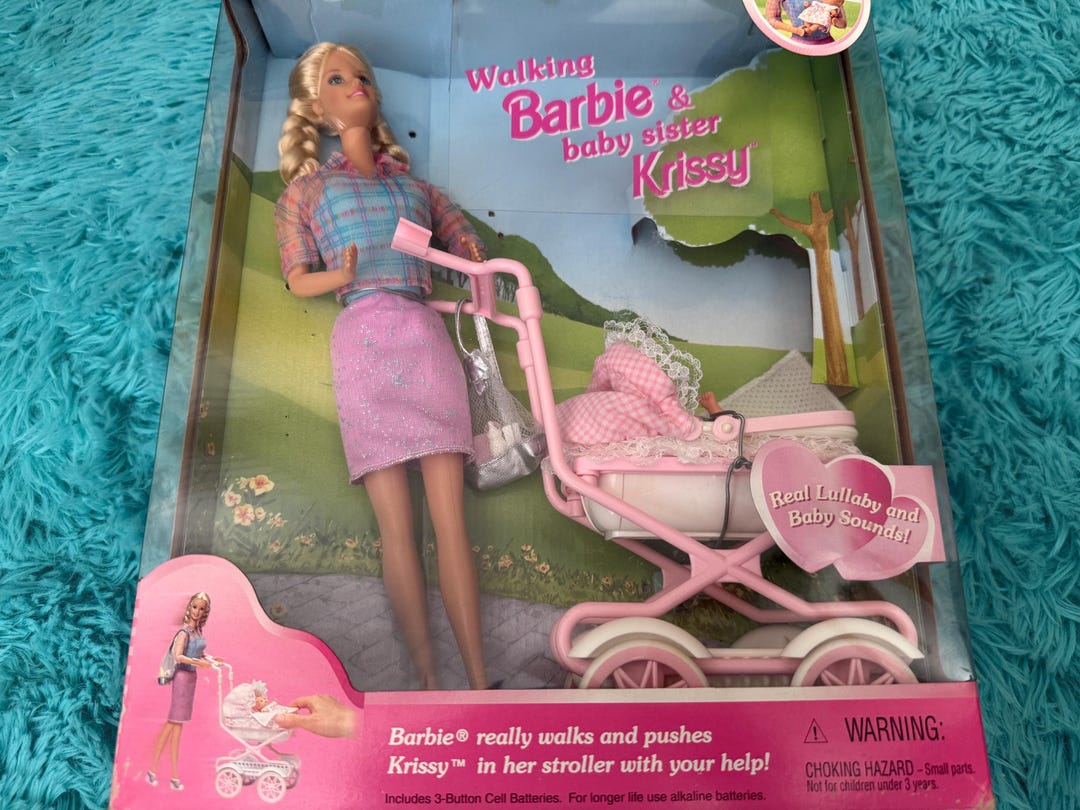 Vintage Barbie -walking Barbie & Baby Sister Krissy - Etsy