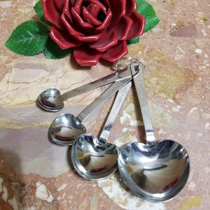 Measuring Spoon Set 4 Piece Novelty Set Cooking Gadgets Heart Shaped ...