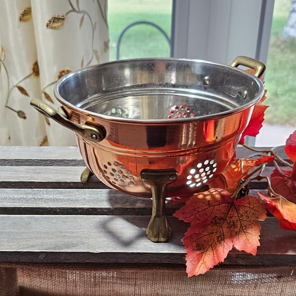 Copper Colander - Etsy