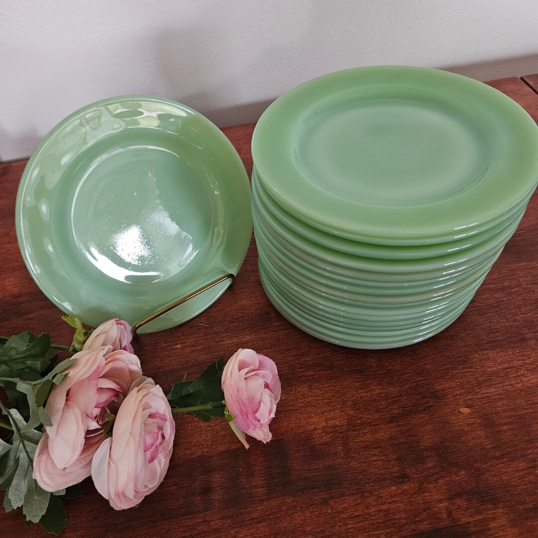 Fire King Jade-ite Jadeite 6 3/4 Inch Restaurant Bread and Butter ...