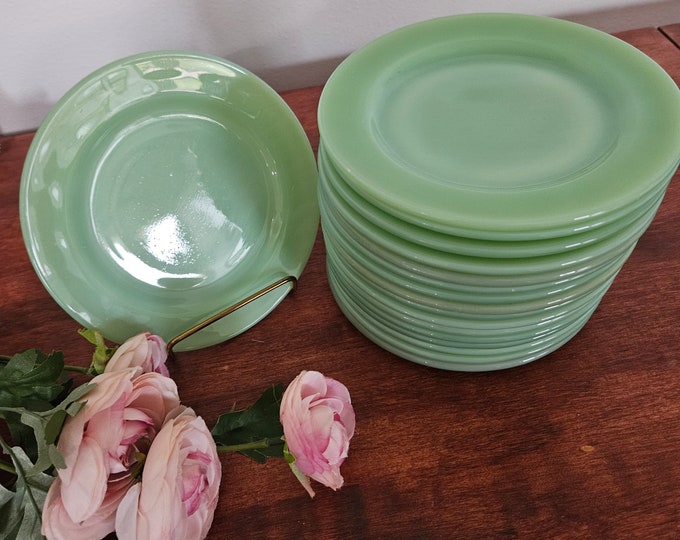 Fire King Jade-ite Jadeite 6 3/4 Inch Restaurant Bread and Butter ...