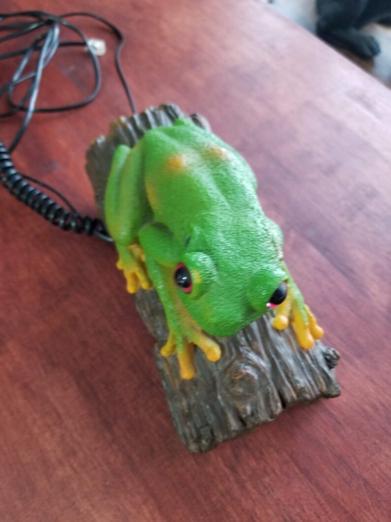 Vintage Telephone Frog on a Log Phone Decorative Telephone | Etsy