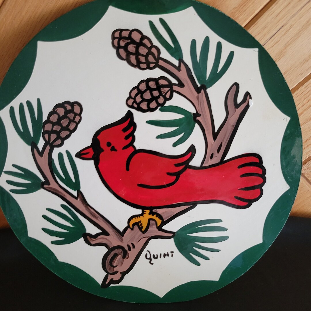 Hex Signs Folk Art the Cardinal of Faith and Loyalty - Etsy