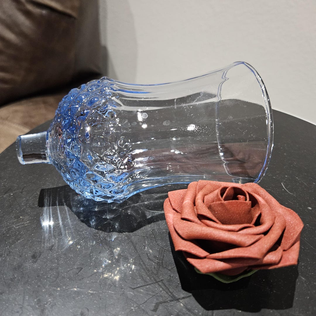Vintage Home Interiors Pale Blue Large Glass Votive Cup Clear Diamond ...