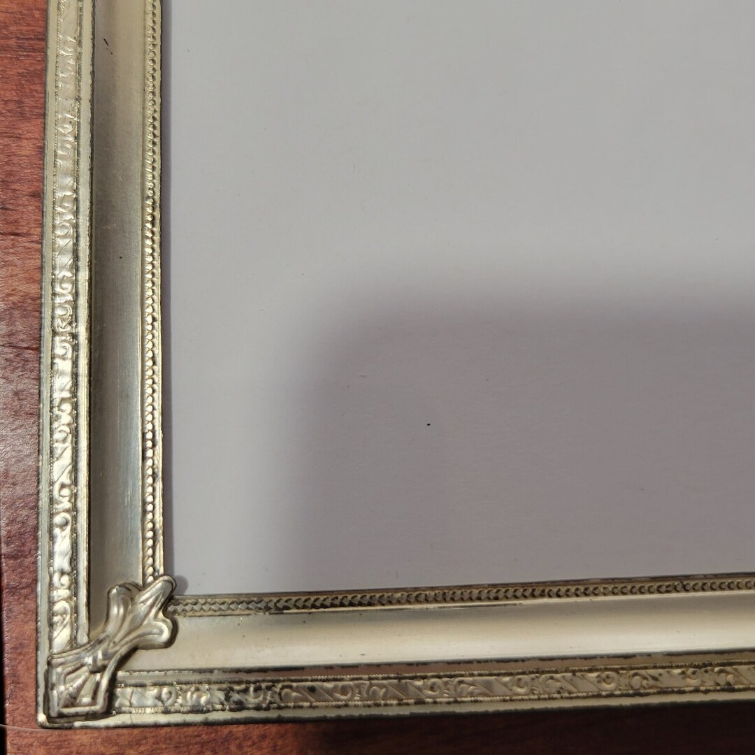 Beautiful 8x10 Frame Silver Color Metal Etched Work Vintage Frame With ...