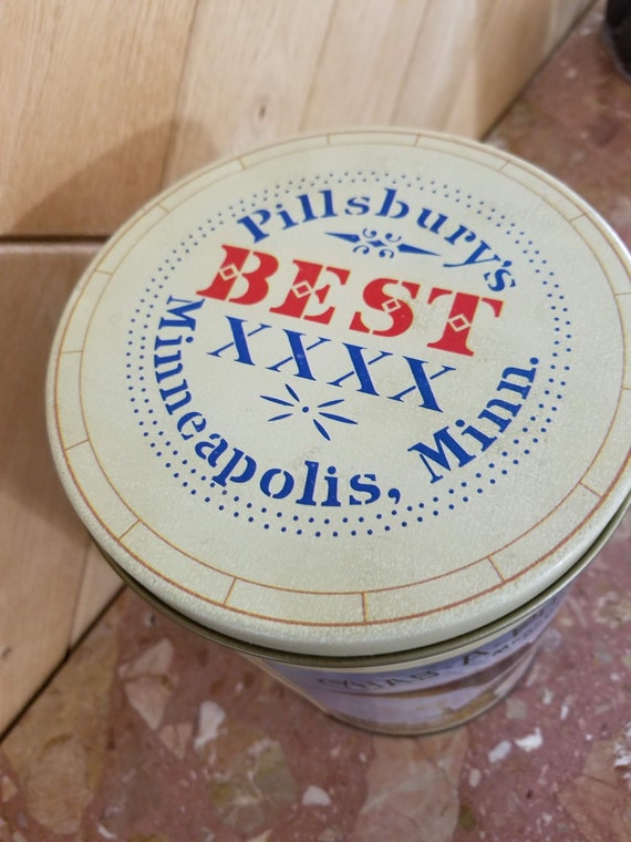 Vintage Pillsbury's Best Flour Tin Retro Container Food Storage Retro ...