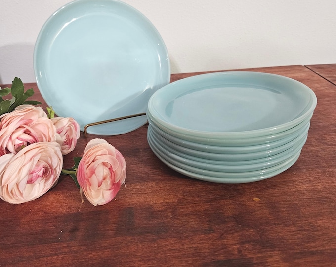 Vintage Fire King Turquoise Delphite Salad Plate - Retro Tableware - Etsy