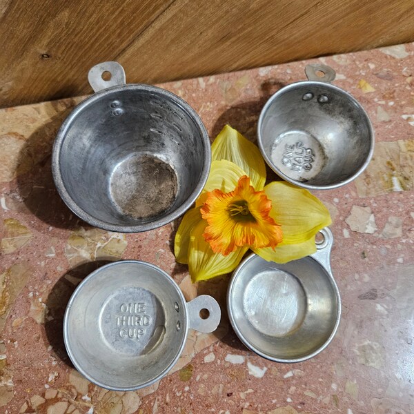 Vintage Metal Cups - Etsy