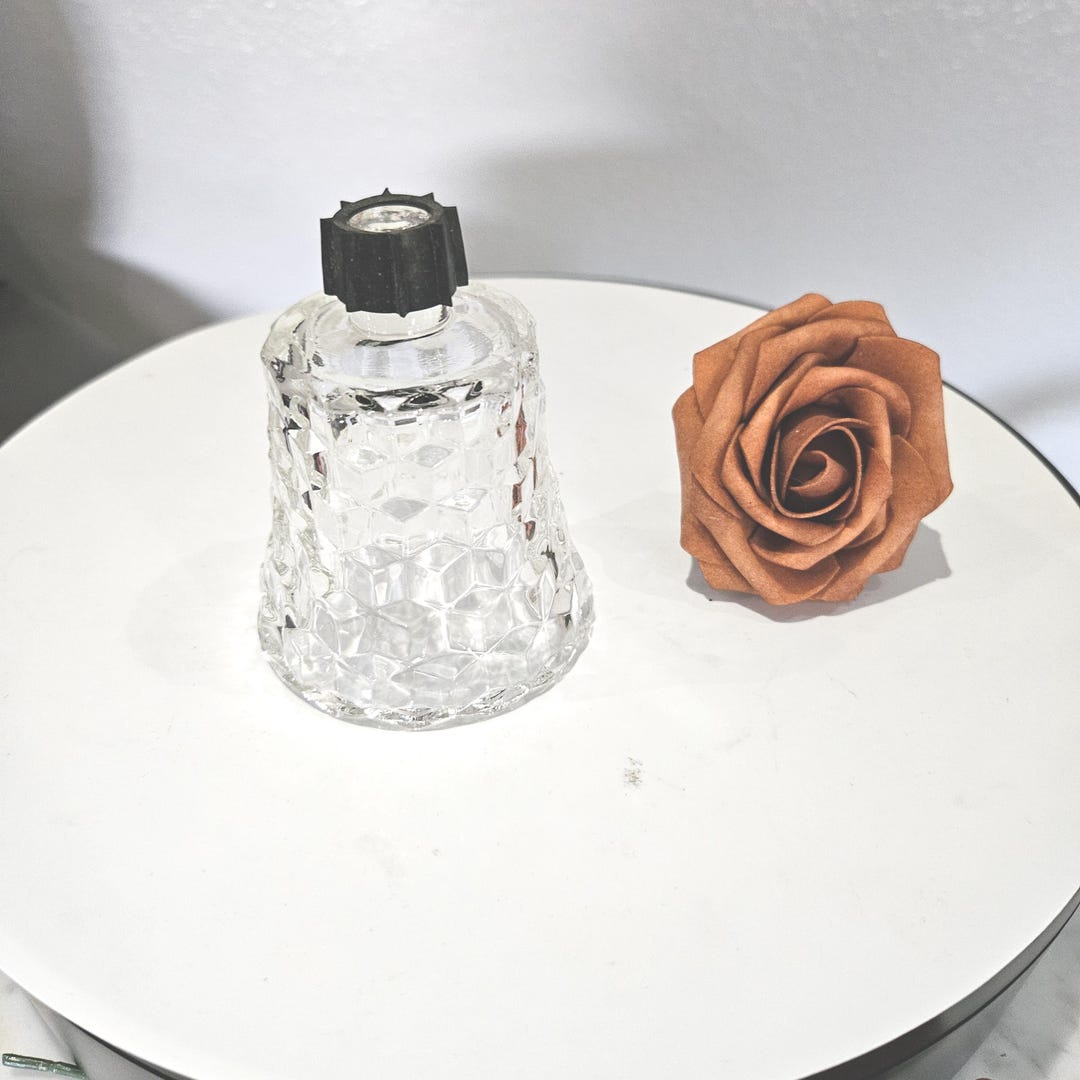 Vintage Clear Glass Peg Votive Cup: Cubed Prism Cut, Fluted Edge - Etsy