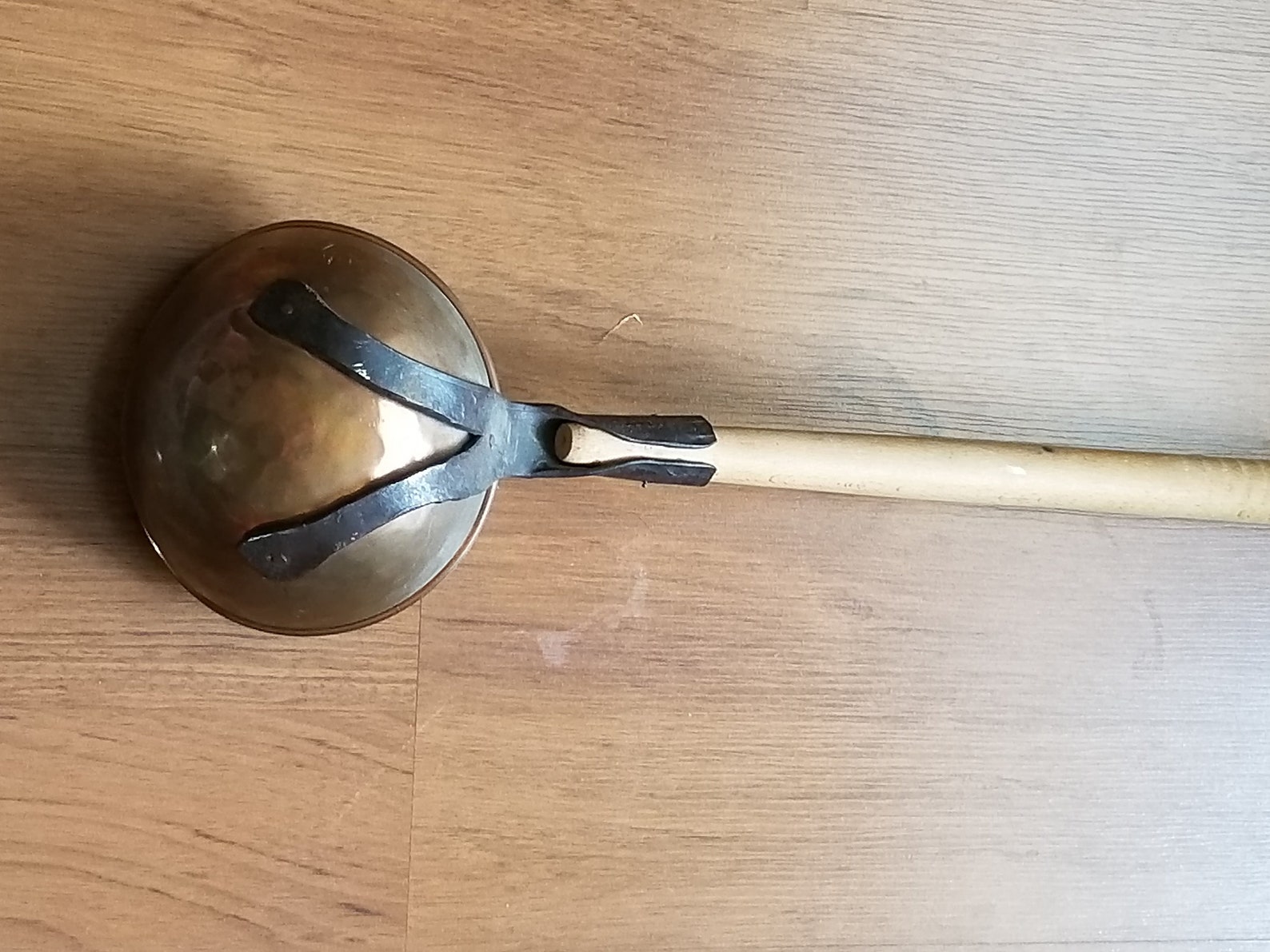 Large Copper Ladle With Wooden Handle Vintage Kitchen Utensil - Etsy