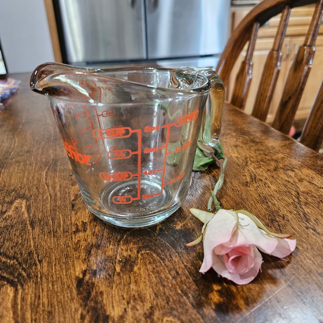 Anchor Hocking Glass Measuring Cup Vintage Bakeware 1 Cup Capacity ...