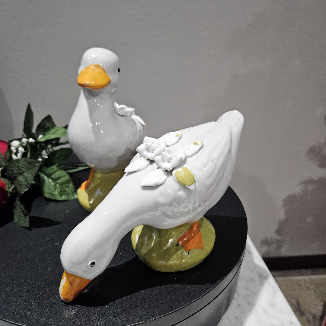 Vintage 1980s to 1990s Goose Pair of Decorative Geese Country Decor - Etsy