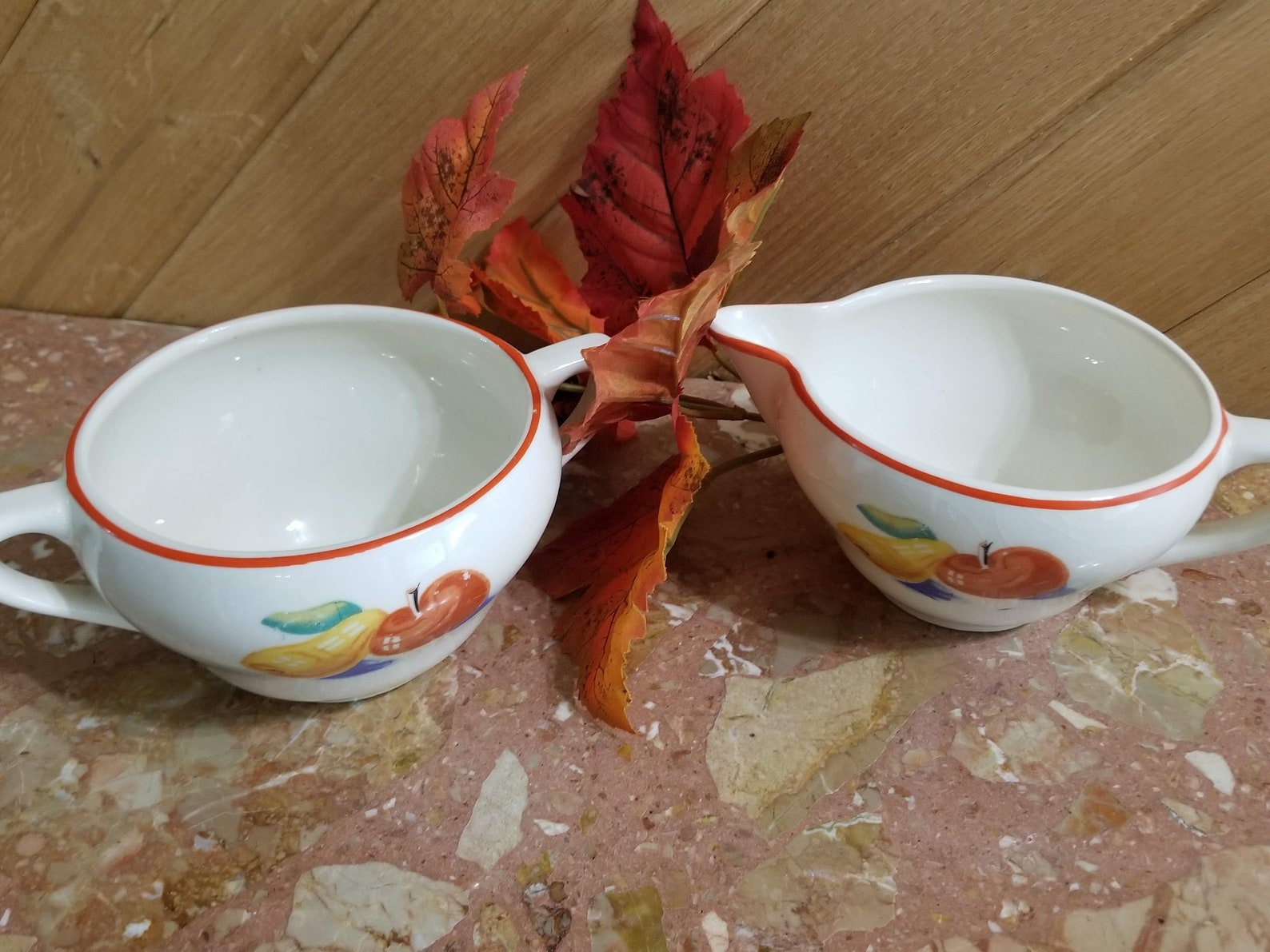 Bakerite Pottery Vintage Serving Pieces Apple and Pear Design - Etsy